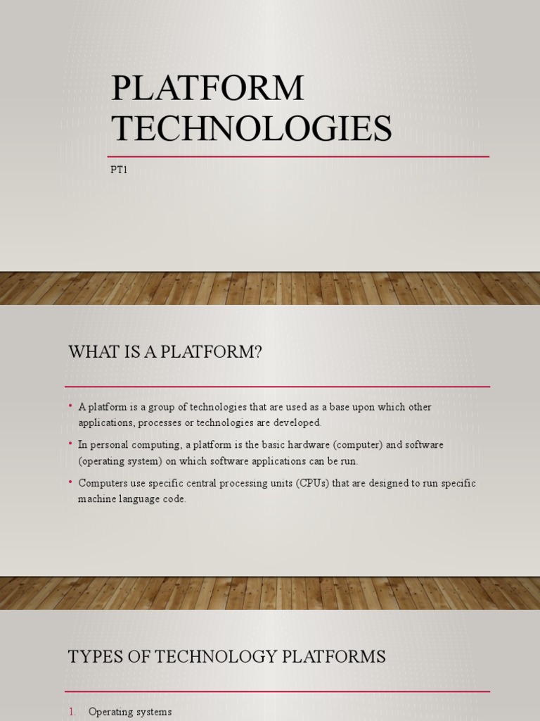 Platform Technologies | Download Free PDF | Operating System | Computer ...