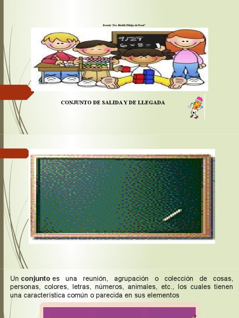 Conjuntos de Salida y Llegada | Descargar gratis PDF | Enseñanza de matemática