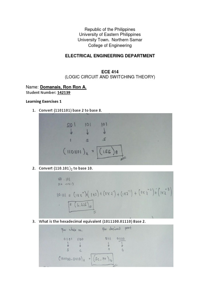 Logic Circuit and Switching Theory | PDF