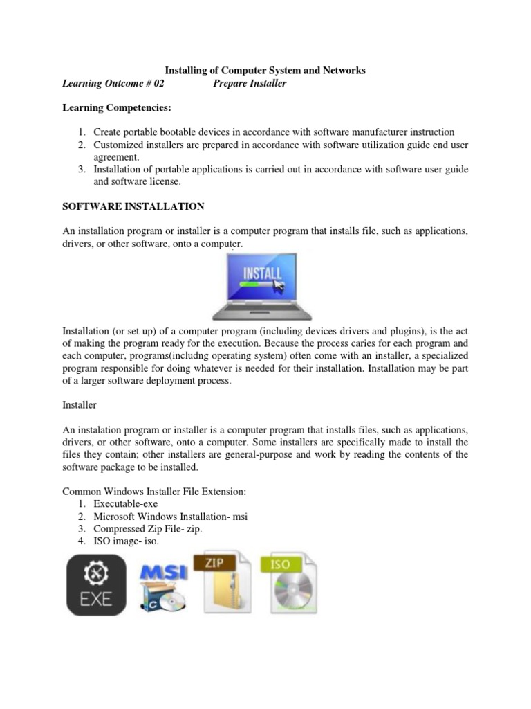 Software Installation | PDF | Installation (Computer Programs ...