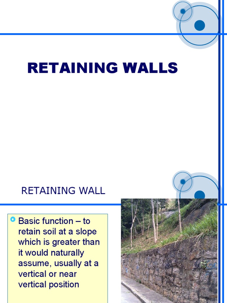 Chapter4 Retainingwall | PDF | Deep Foundation | Horticulture And Gardening