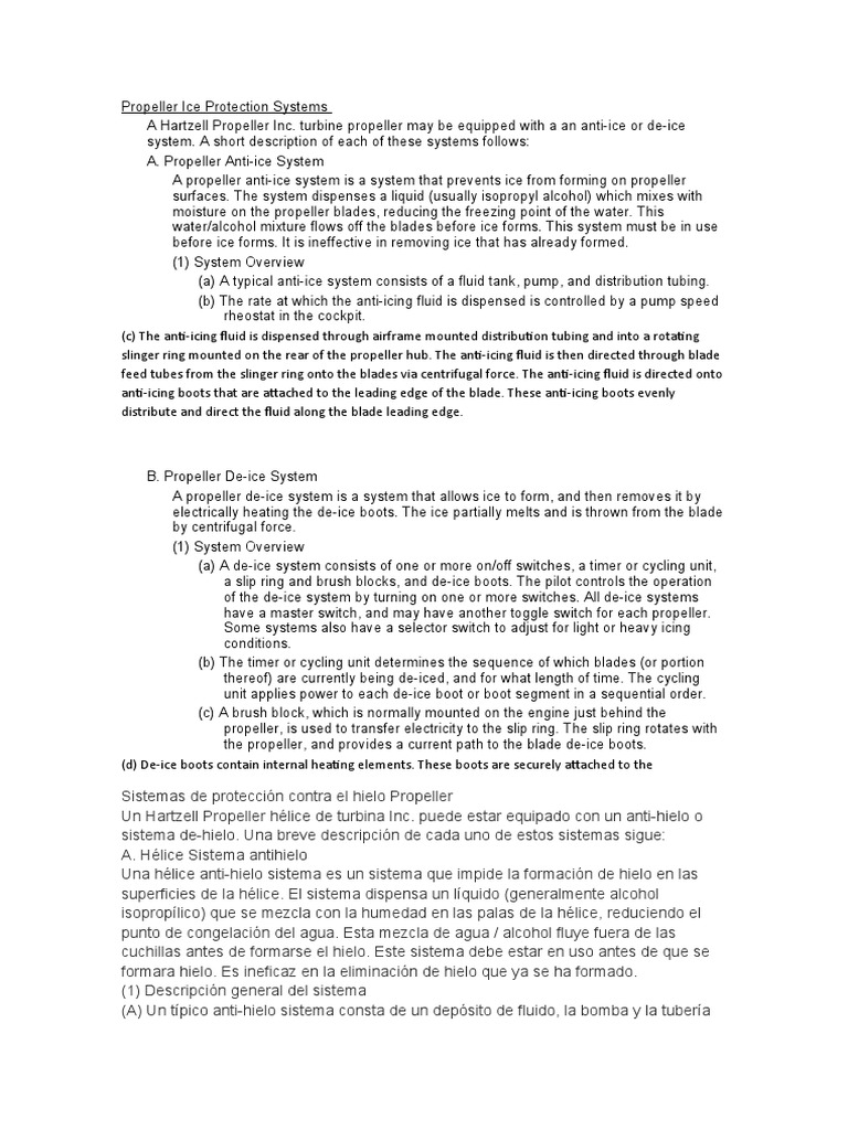 Propeller Ice Protection Guide | PDF | Winter | Aviation