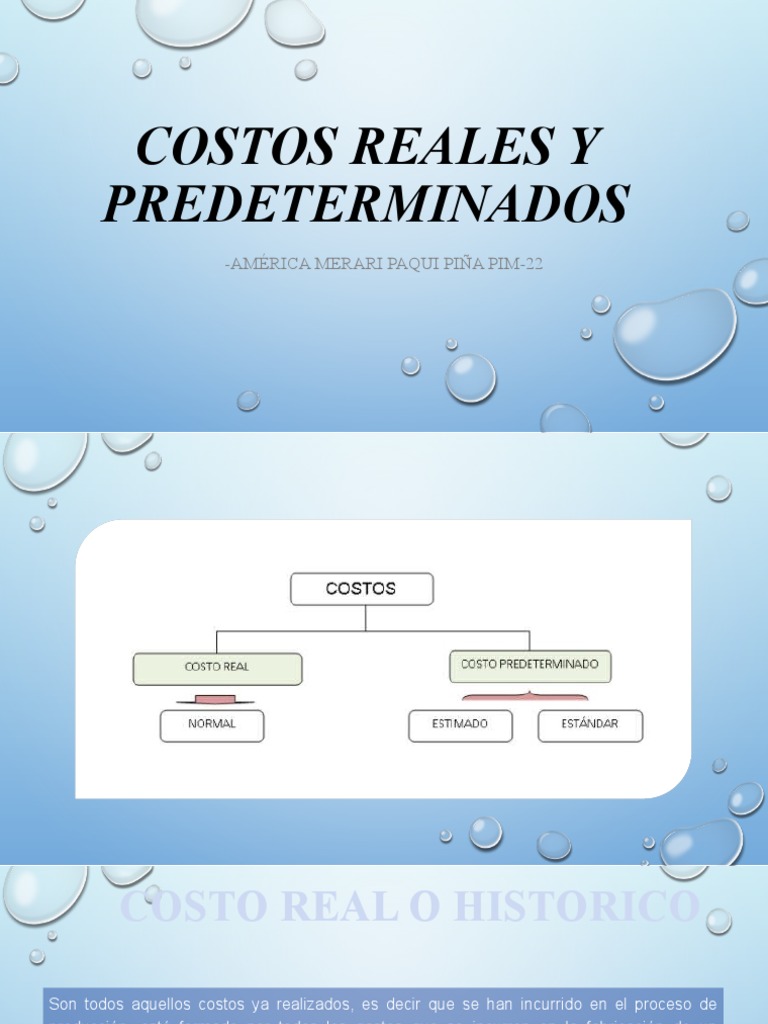 Costos Reales y Predeterminados | PDF | Costo | Presupuesto