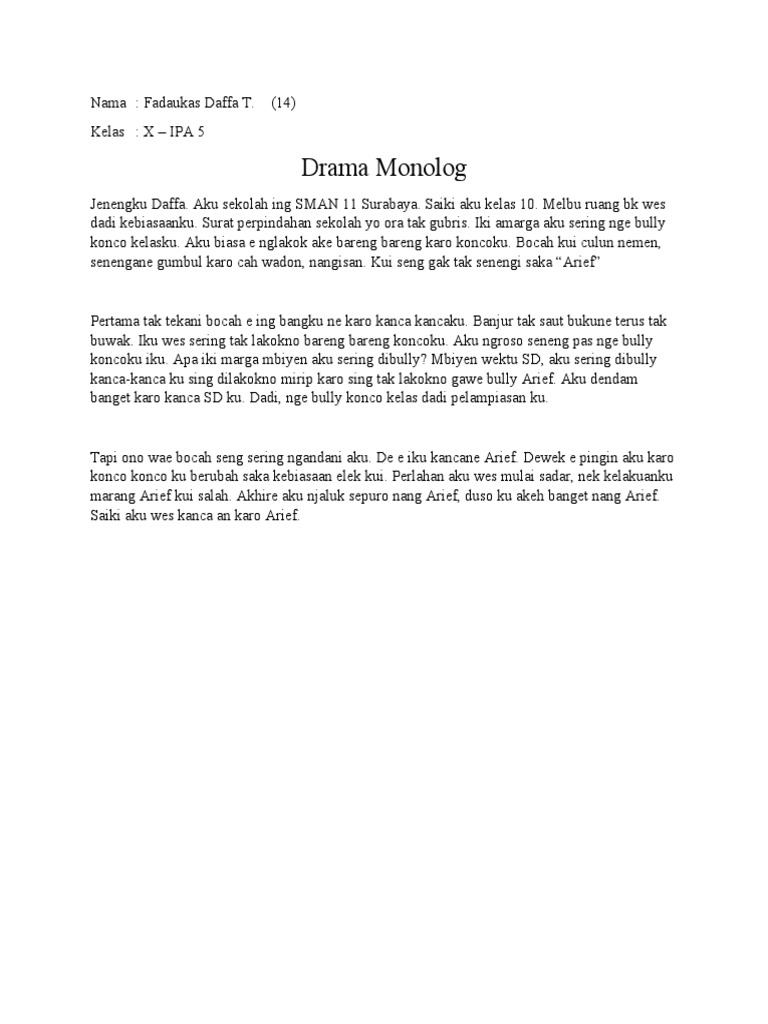 Drama Monolog | PDF