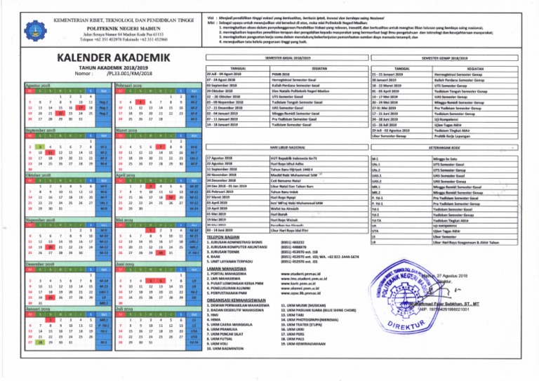Kalender Akademik PNM | PDF