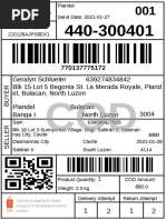 Sample JNT Waybill | PDF