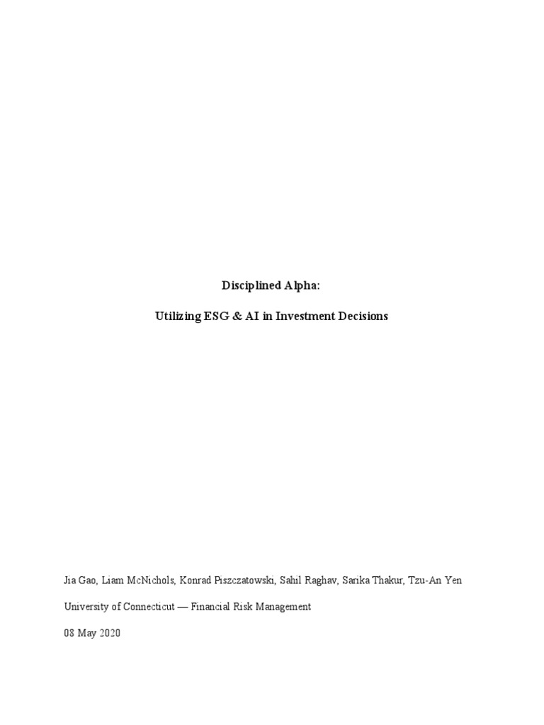 Capstone Paper Group 7 | PDF | Machine Learning | Artificial Intelligence