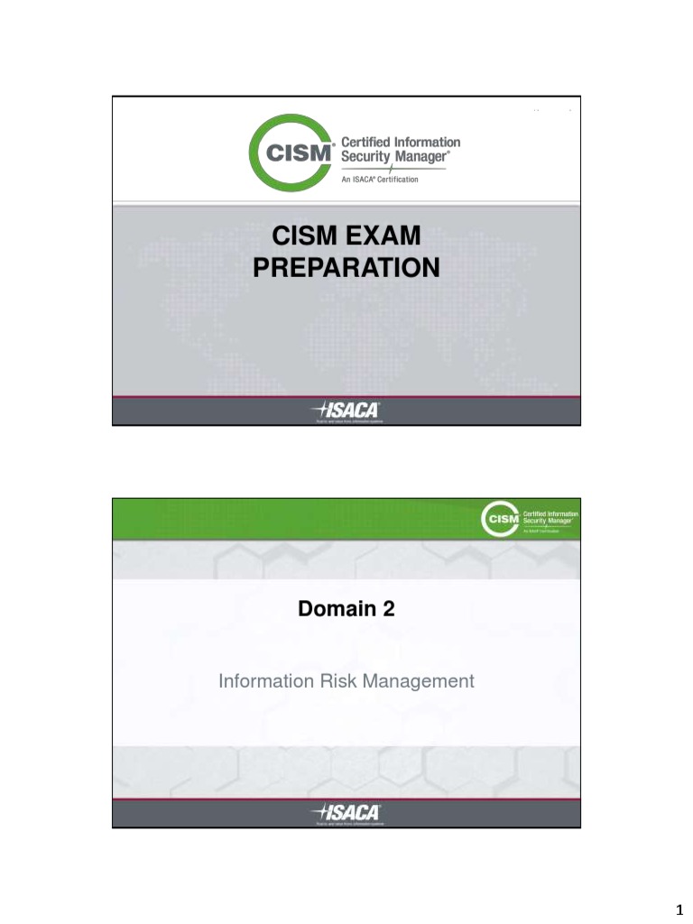 Cism Exam Preparation: Domain 2 | PDF | Risk | Risk Management