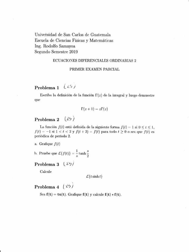 2019 Examenes EDO 2 | PDF