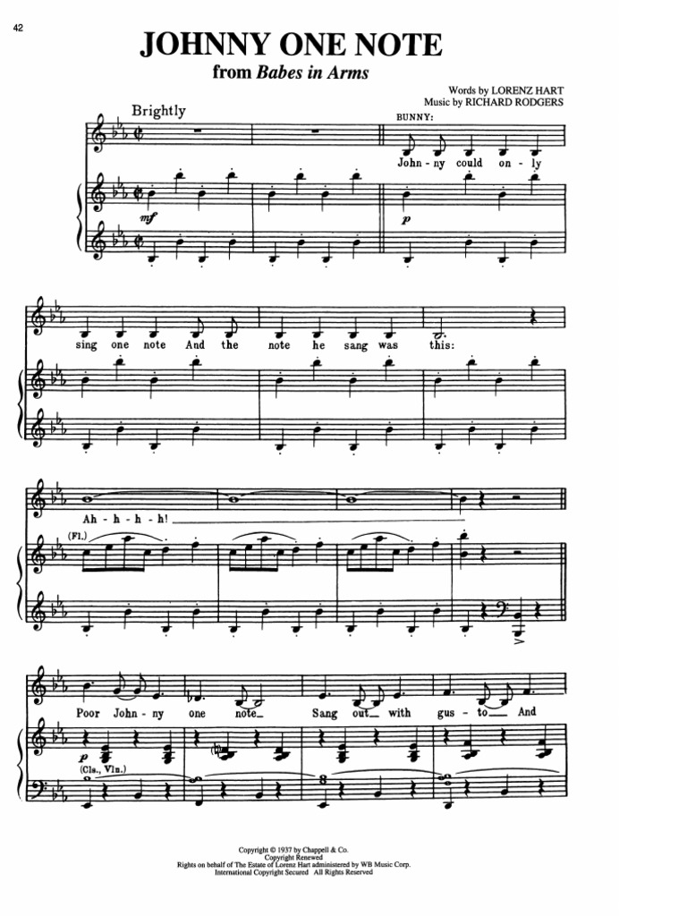 Johnny One Note | PDF