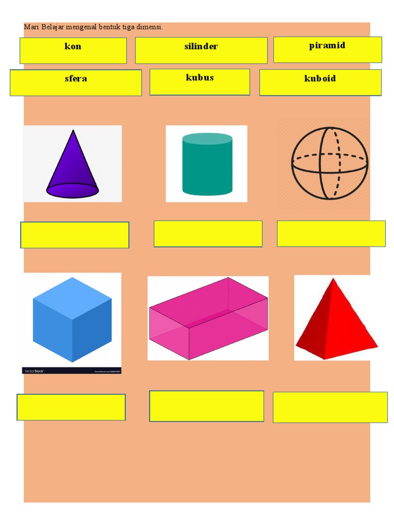 Mari Belajar Mengenal Bentuk Tiga Dimensi | PDF