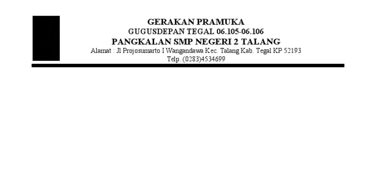 Kop Surat Pramuka | PDF