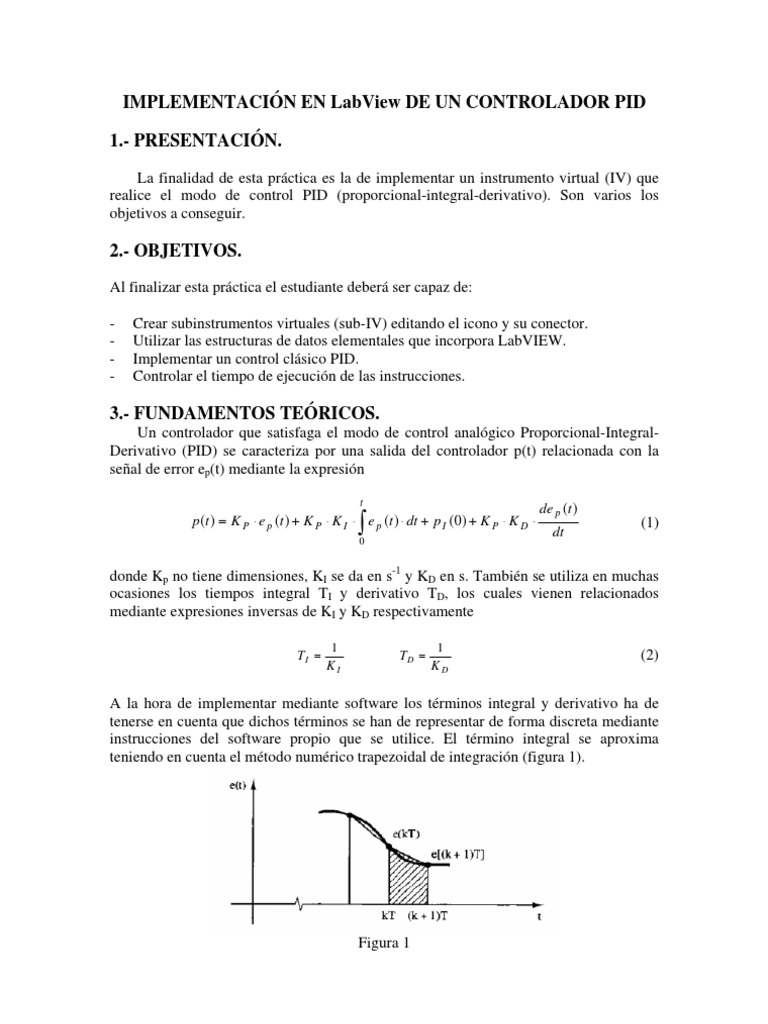 46679584-Practicas-LabView Pid | PDF | Integral | Ecuaciones 46679584-Practicas-LabView Pid | PDF | Integral | Ecuaciones