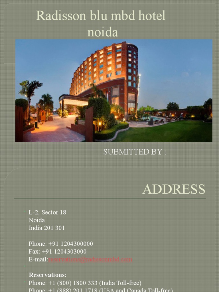 Radisson Blu MBD Hotel | PDF | Restaurants | Indian Cuisine