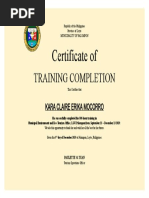 TESDA Sample Training Certificate | PDF | Computer Science | Computer ...