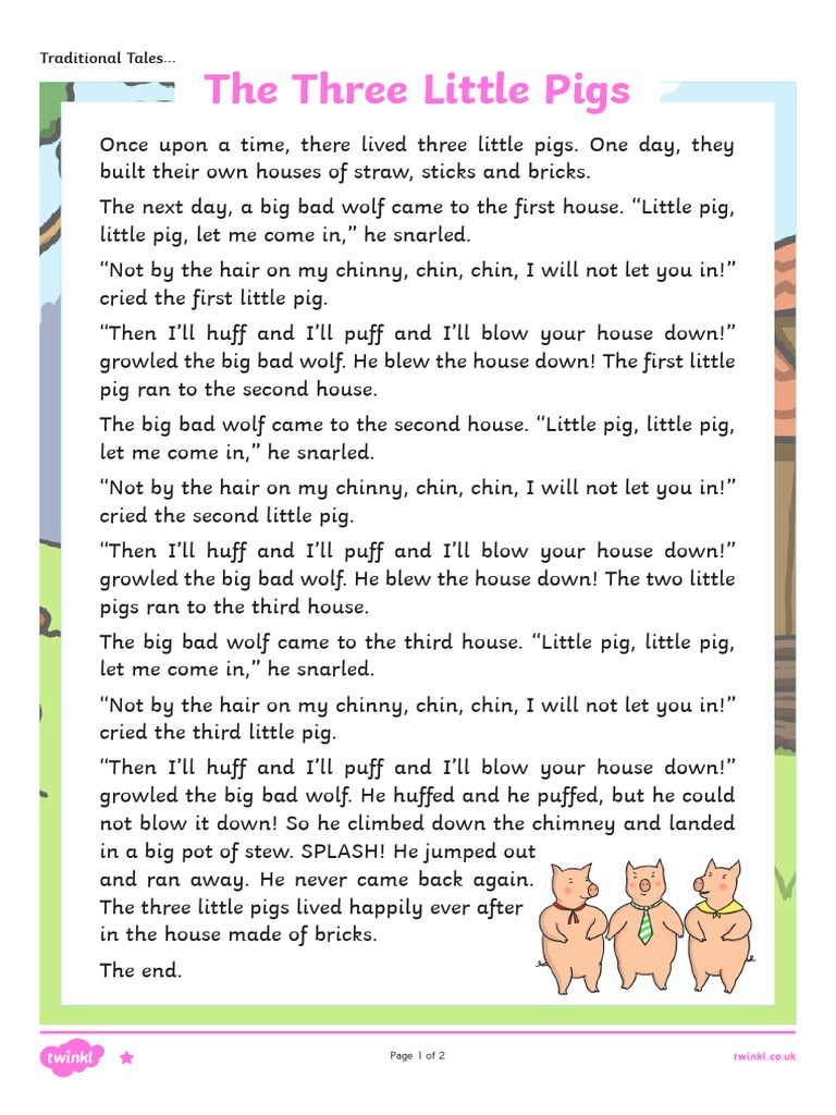 The Three Little Pigs Pdf