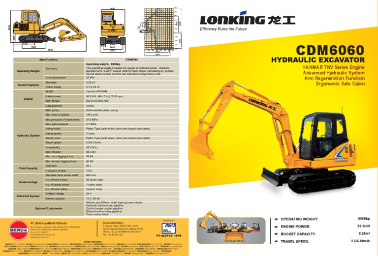 Mini Excavator Lonking CDM6060 | PDF | Engines | Pump
