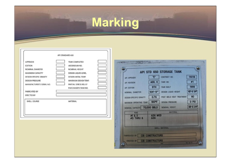 API 650 Name Plate | PDF