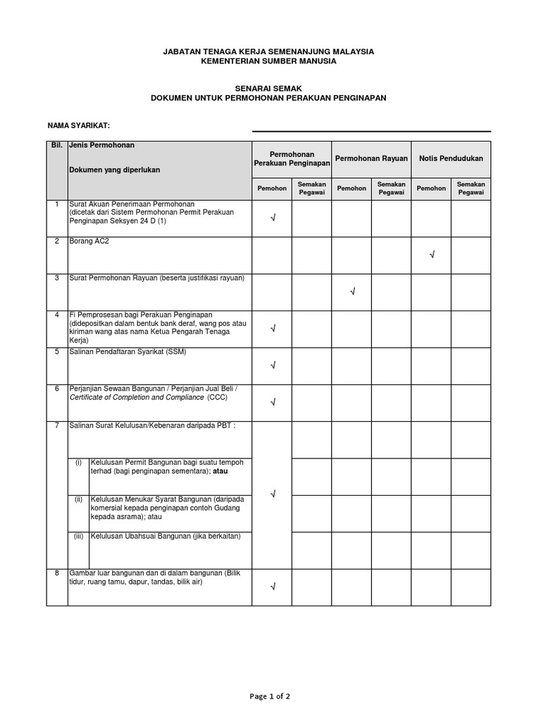 10.2020-12-10 Senarai Semak Akta 446 | PDF