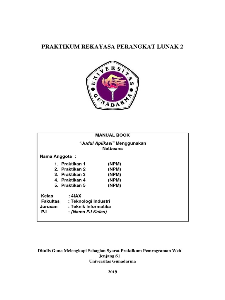 Contoh Manual Book - RPL2 | PDF