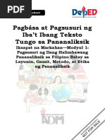 Pagbasa at Pagsusuri - Module 5 | PDF