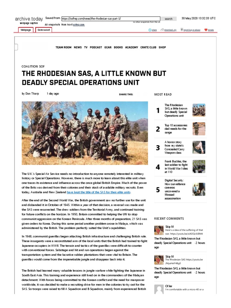 The Rhodesian SAS, A Little Known But Deadly Special Operations Unit ...