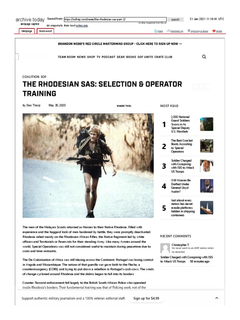 The Rhodesian SAS - Selection & Operator Training | PDF | Special Air ...