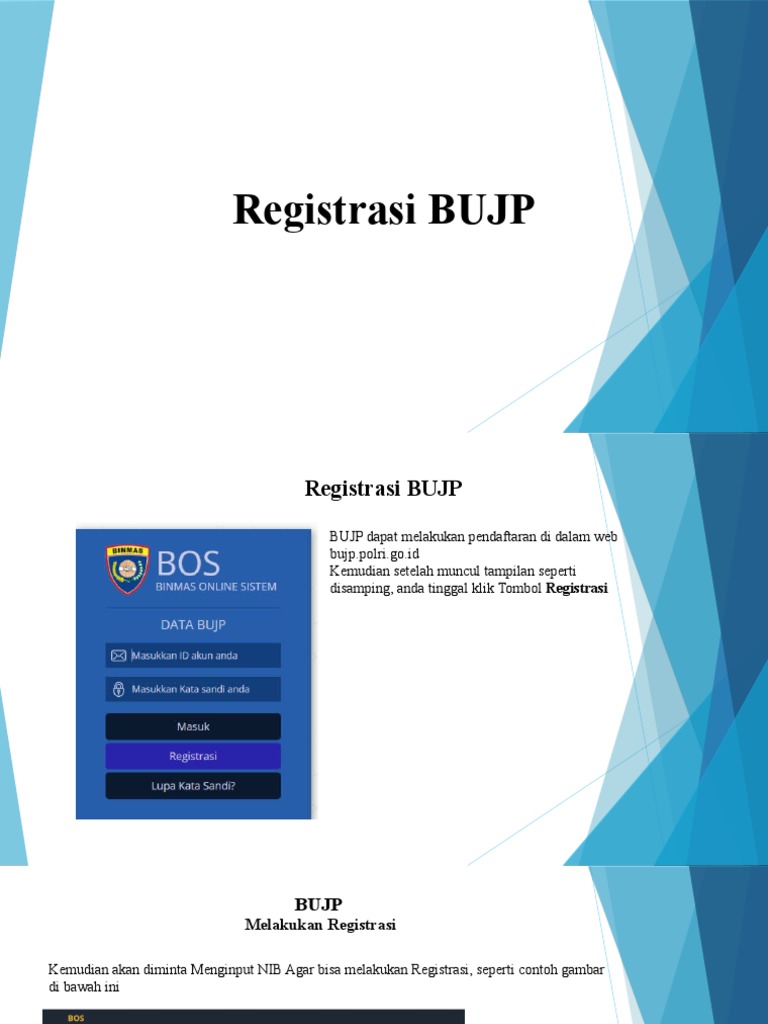 Panduan Registrasi BUJP Online | PDF