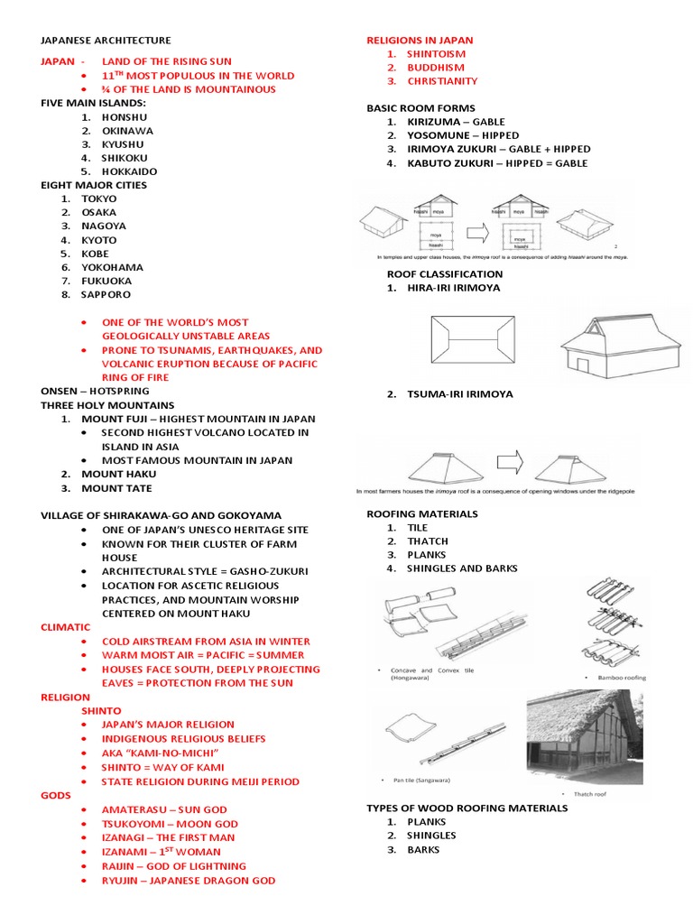 Japanese Architecture Reviewer | PDF | Shinto | Japan