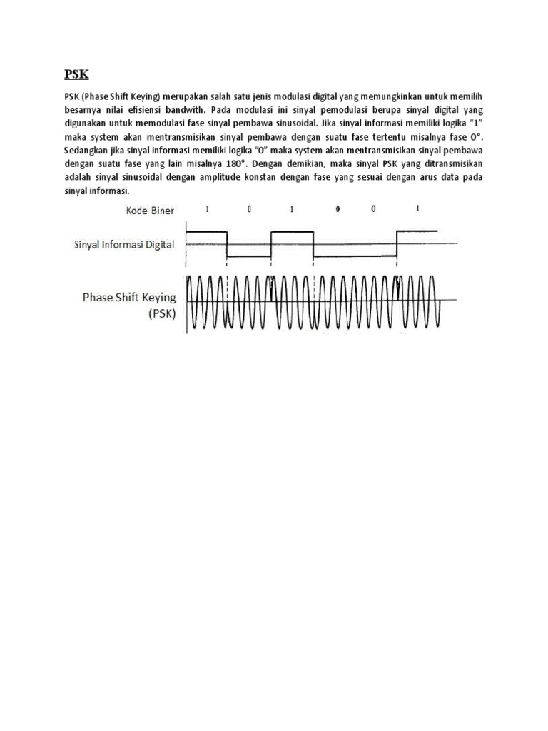 Modulasi PSK, BPSK, QPSK | PDF