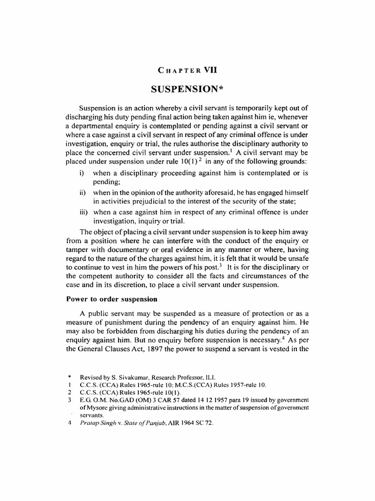 Suspension : Power To Order Suspension | PDF | Acquittal | Employment