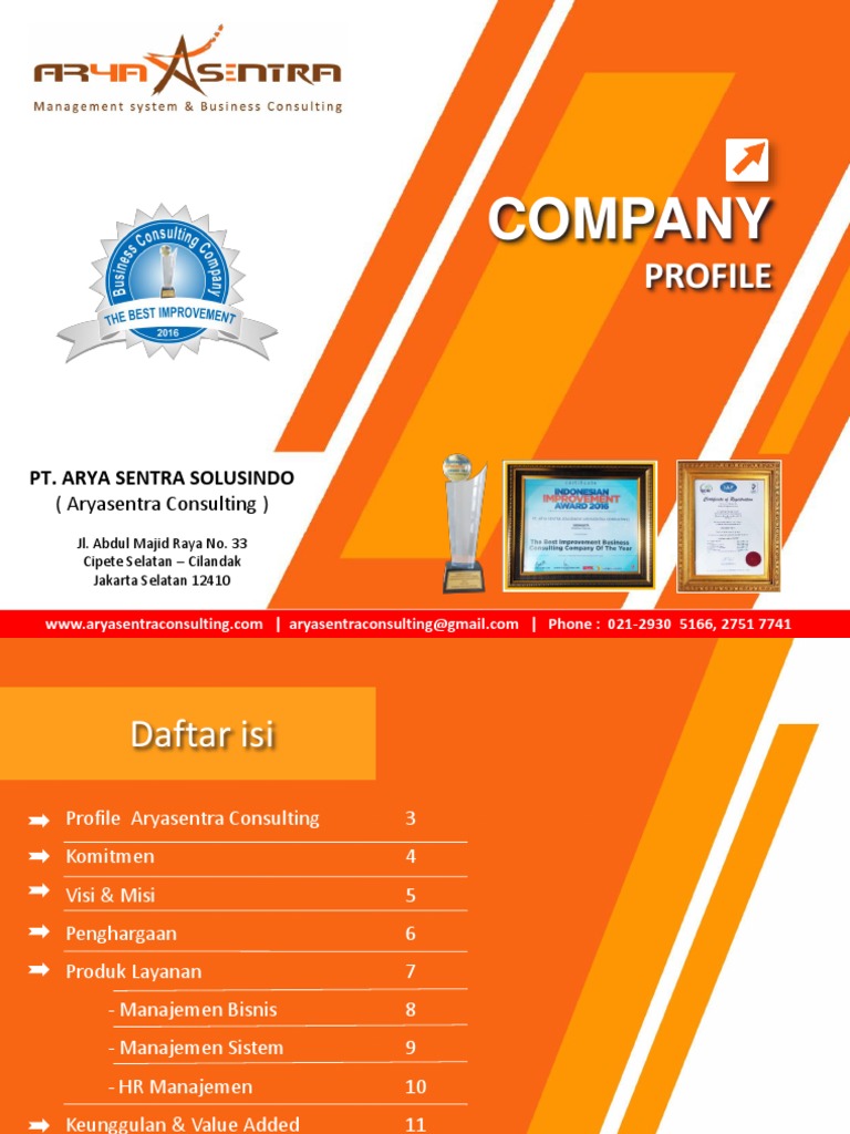 COMPANY PROFILE ARYASENTRA Consulting - Update | PDF