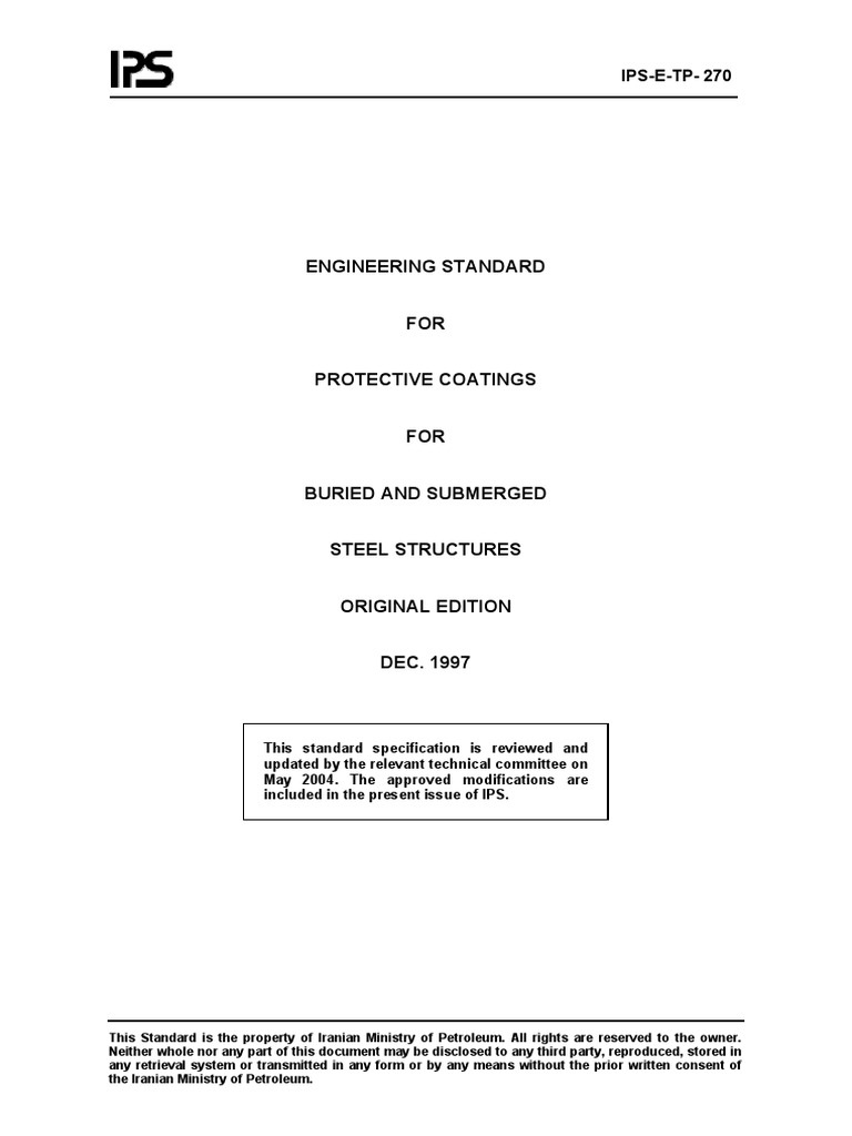 IPS e TP 700 | PDF | Corrosion | Pipe (Fluid Conveyance)