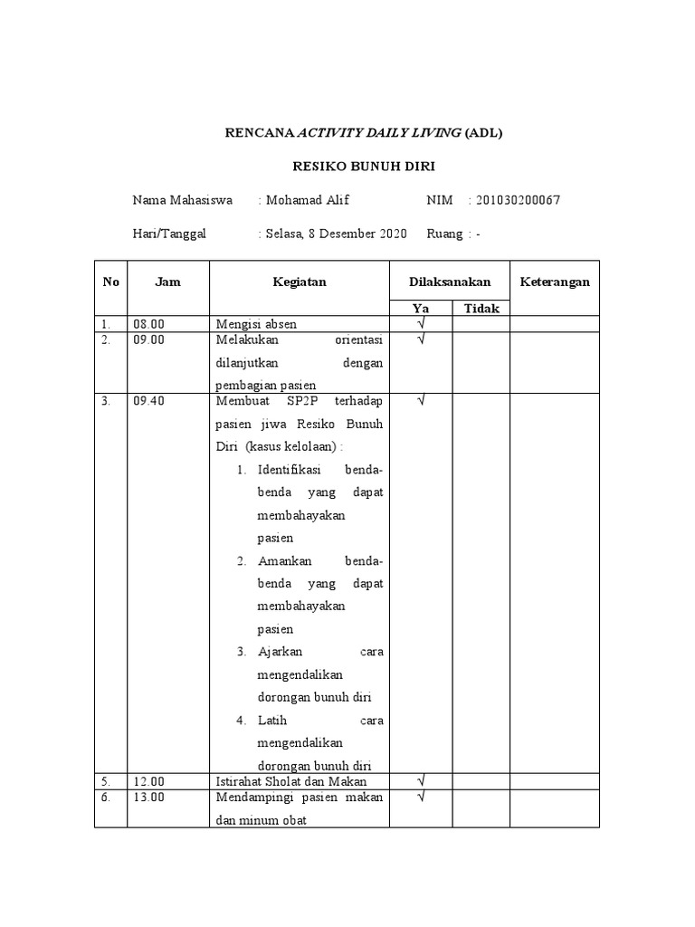 Radl Sp2 RBD (Kasus Kelolaan) - Mohamad Alif. | PDF