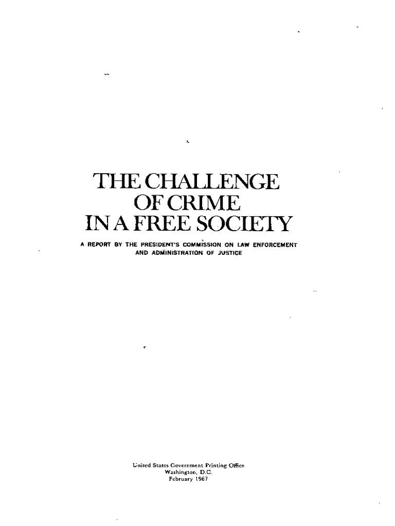 Challenges of Crime in A Free Society | PDF | Juvenile Delinquency ...
