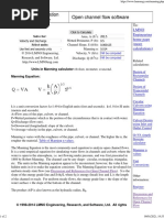 Trapezoidal Open Channel Design Calculations | PDF | Equations ...