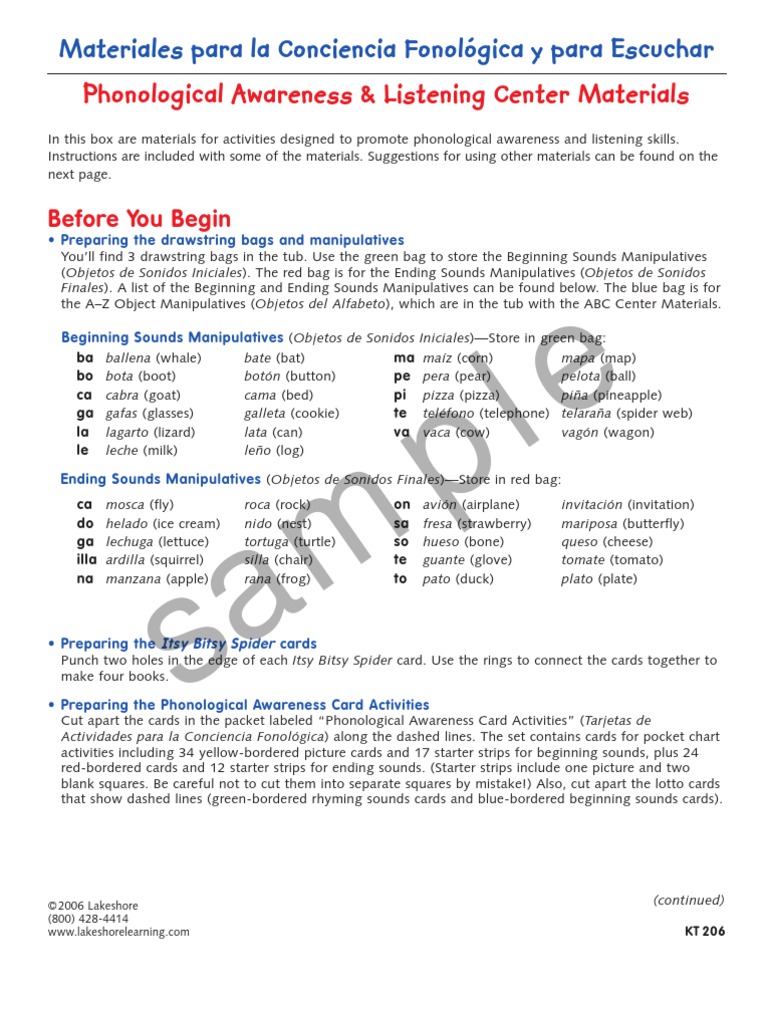 Conciencia Fonologica | PDF