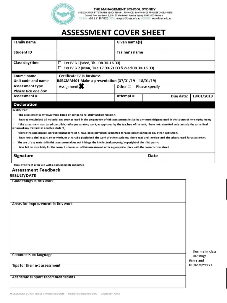 BSBCMM401 Learner Workbook V1.1 - Shortened Version - TMSS | PDF ...