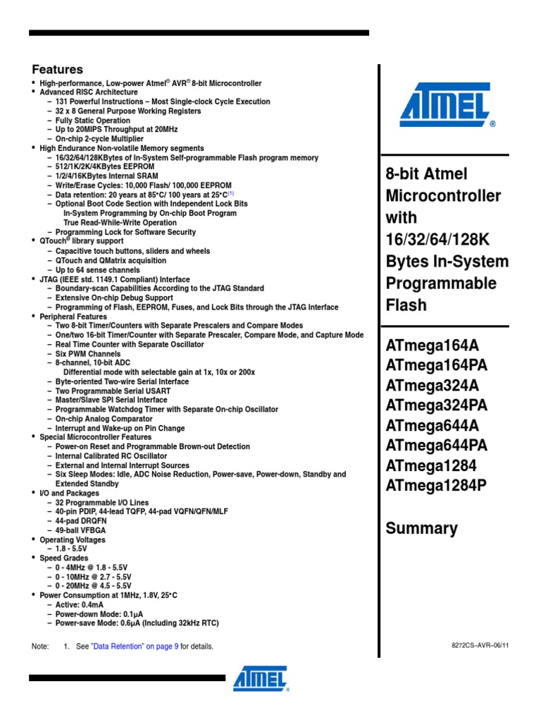 Atmel Datasheet | PDF | Electronic Design | Classes Of Computers