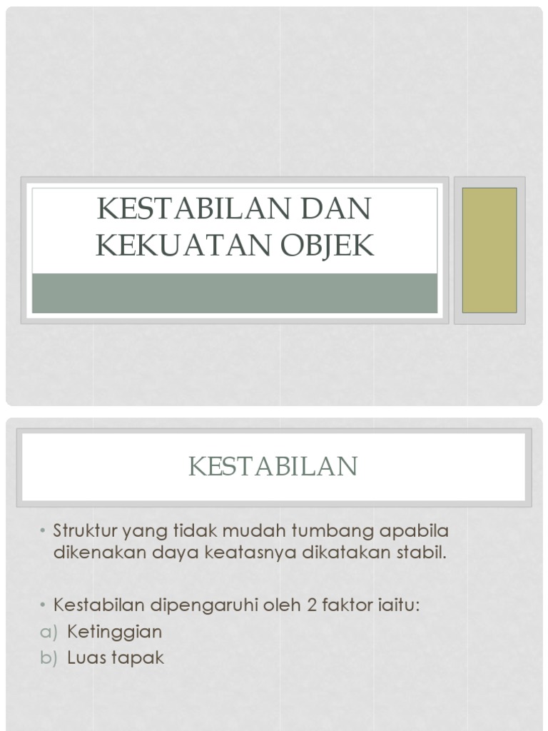 Kestabilan Dan Kekuatan Objek | PDF