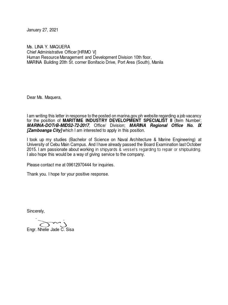 Letter of Intent - MIDS II | PDF