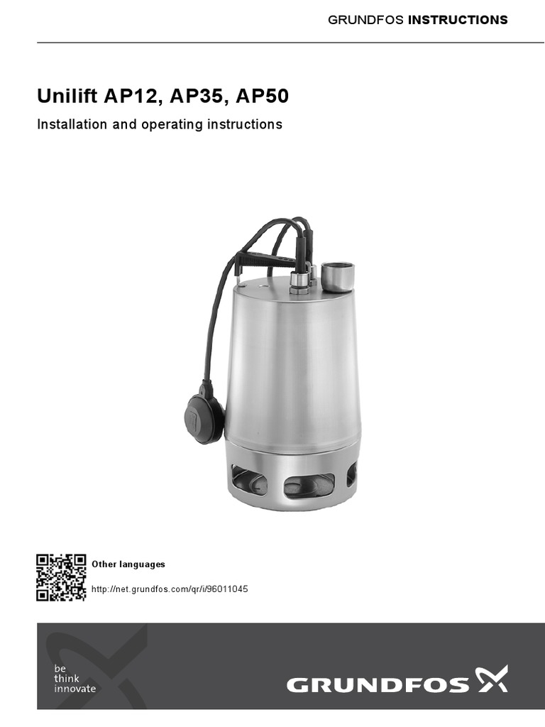 Unilift AP12, AP35, AP50: Installation and Operating Instructions | PDF ...