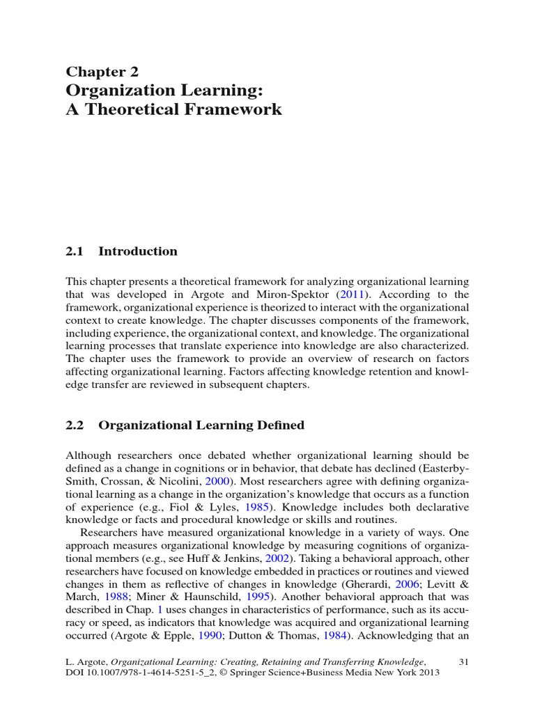 Organizational Learning Framework Explained | PDF | Knowledge ...