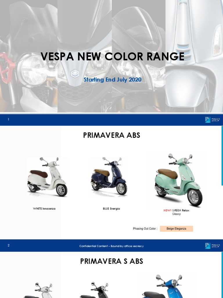 Vespa Color Range July 2020 | PDF | Qualia | Color