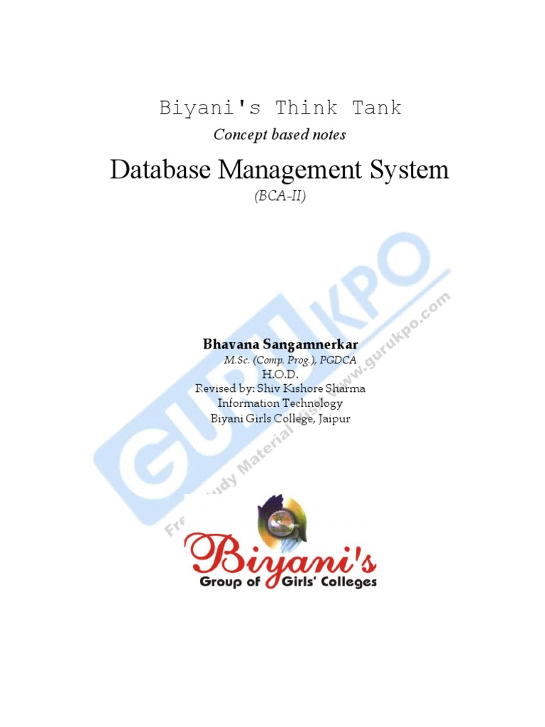 DBMS | PDF | Relational Model | Abstraction (Computer Science)