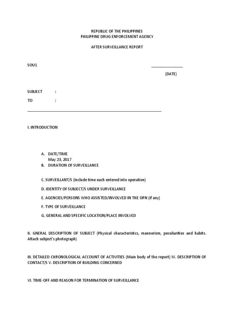 After Surveillance Report | PDF