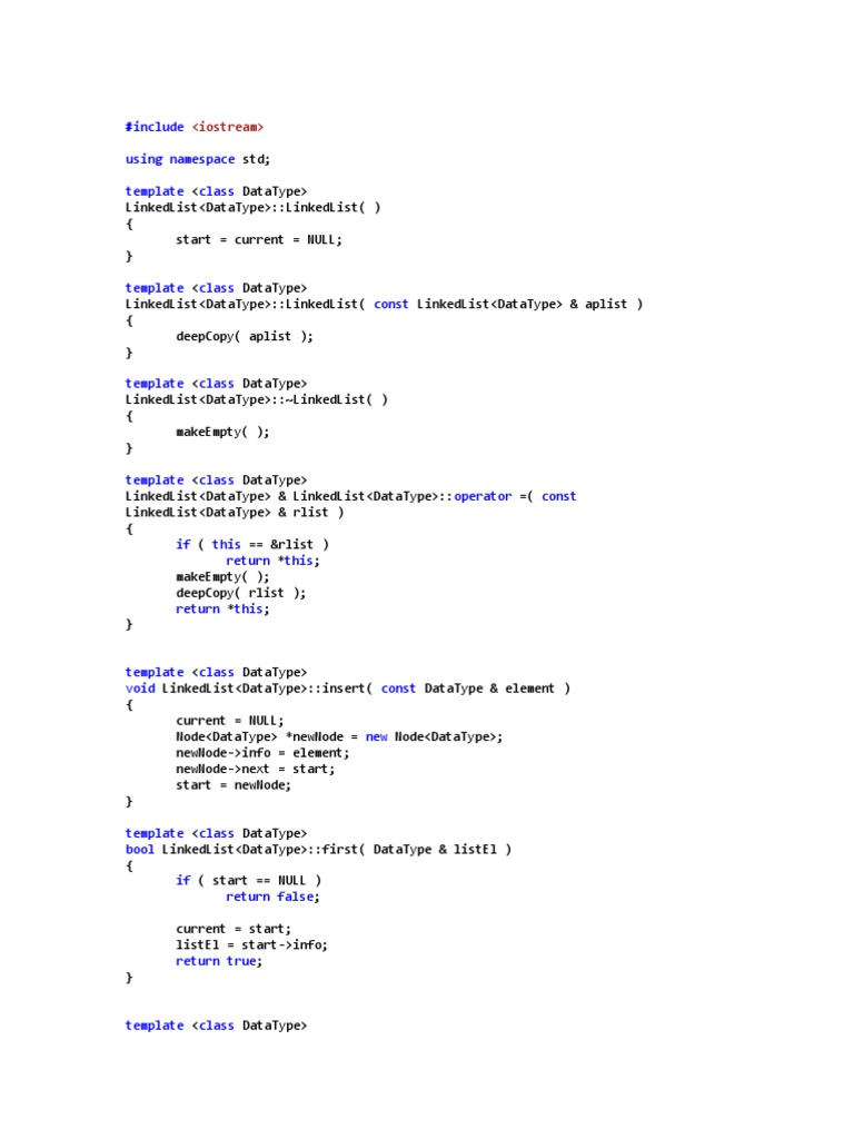 #Include Using Namespace Template Class | PDF | C++ | Data Management
