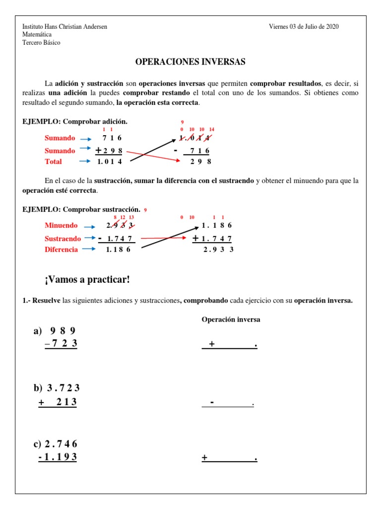 Operaciones Inversas | PDF