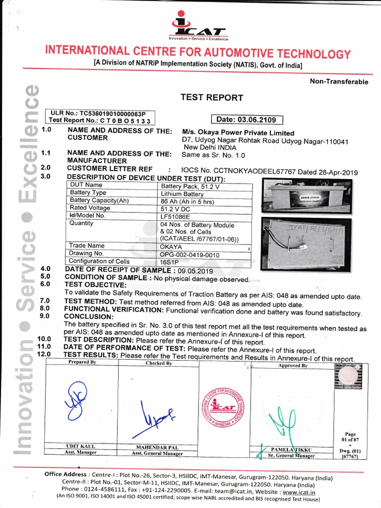 Lithium Er (Icat) 51.2v 86ah Icat | PDF