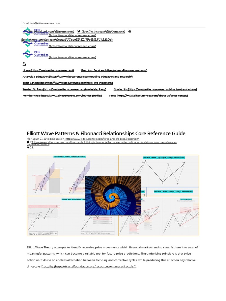 Elliott Wave Patterns & Fibonacci Relationships Core Reference Guide | PDF | Teaching ...